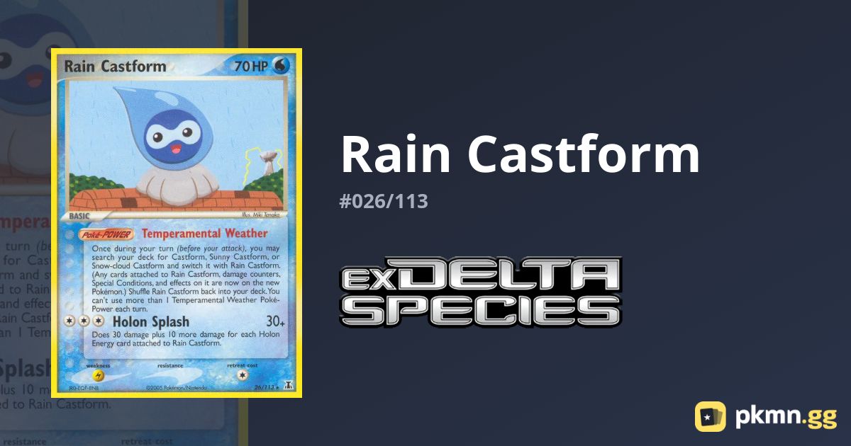 Rain Castform #026/113 Delta Species | pkmn.gg
