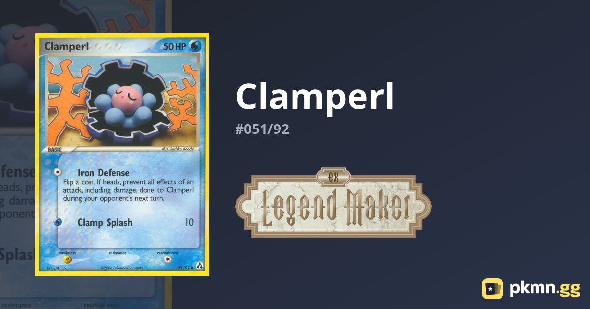 Clamperl #051/92 Legend Maker | pkmn.gg
