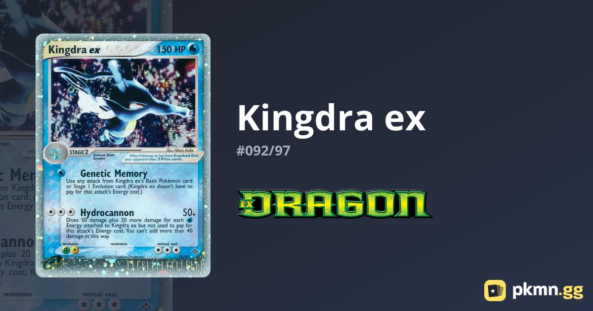 Kingdra ex #092/97 Dragon | pkmn.gg