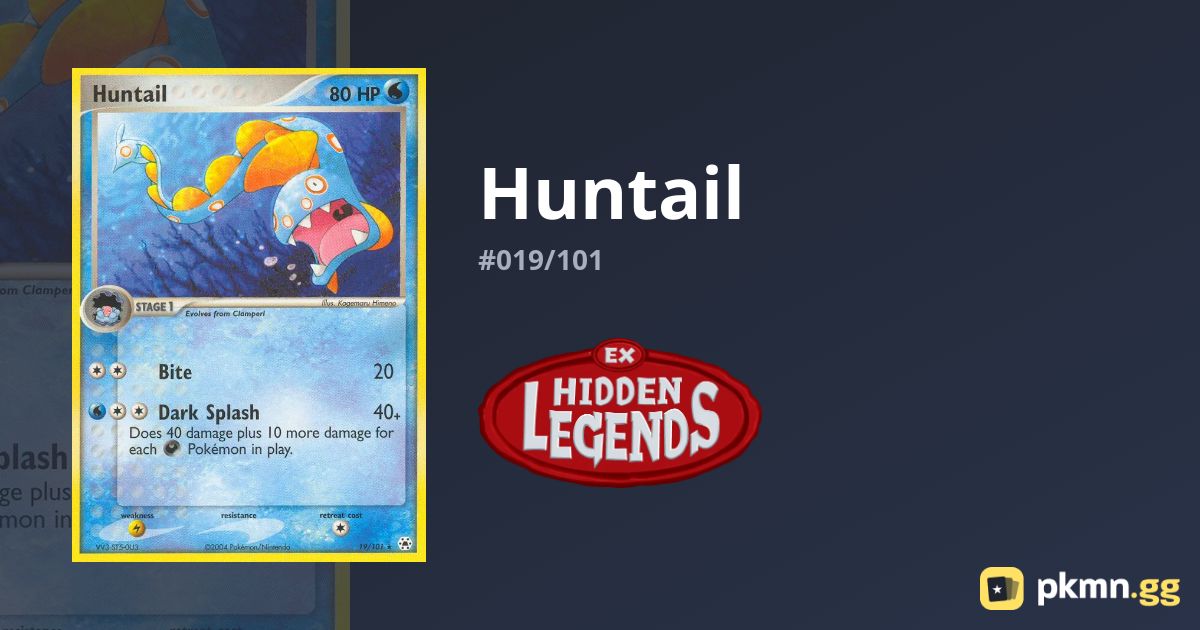 Huntail #019/101 Hidden Legends | pkmn.gg