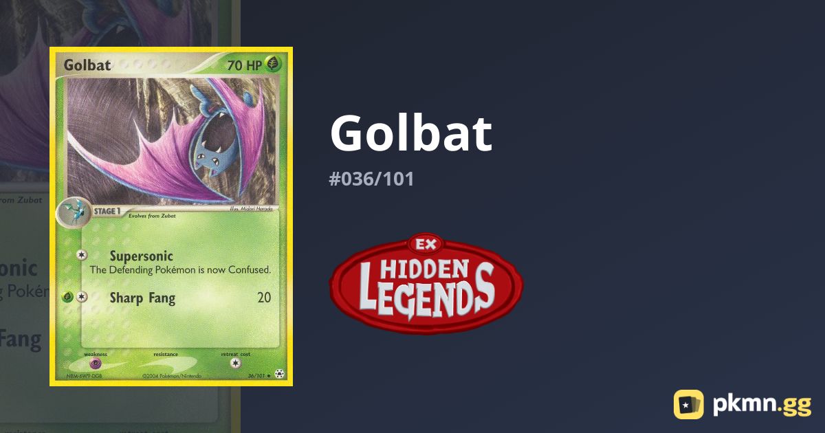 Golbat #036/101 Hidden Legends | pkmn.gg