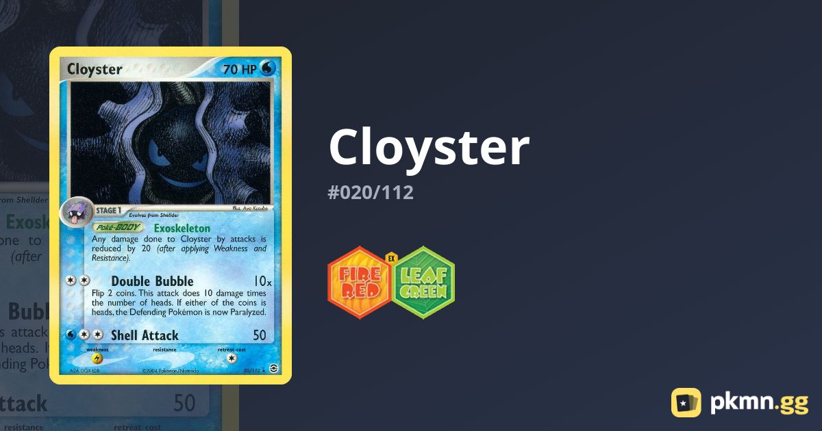 Cloyster #020/112 FireRed & LeafGreen | pkmn.gg