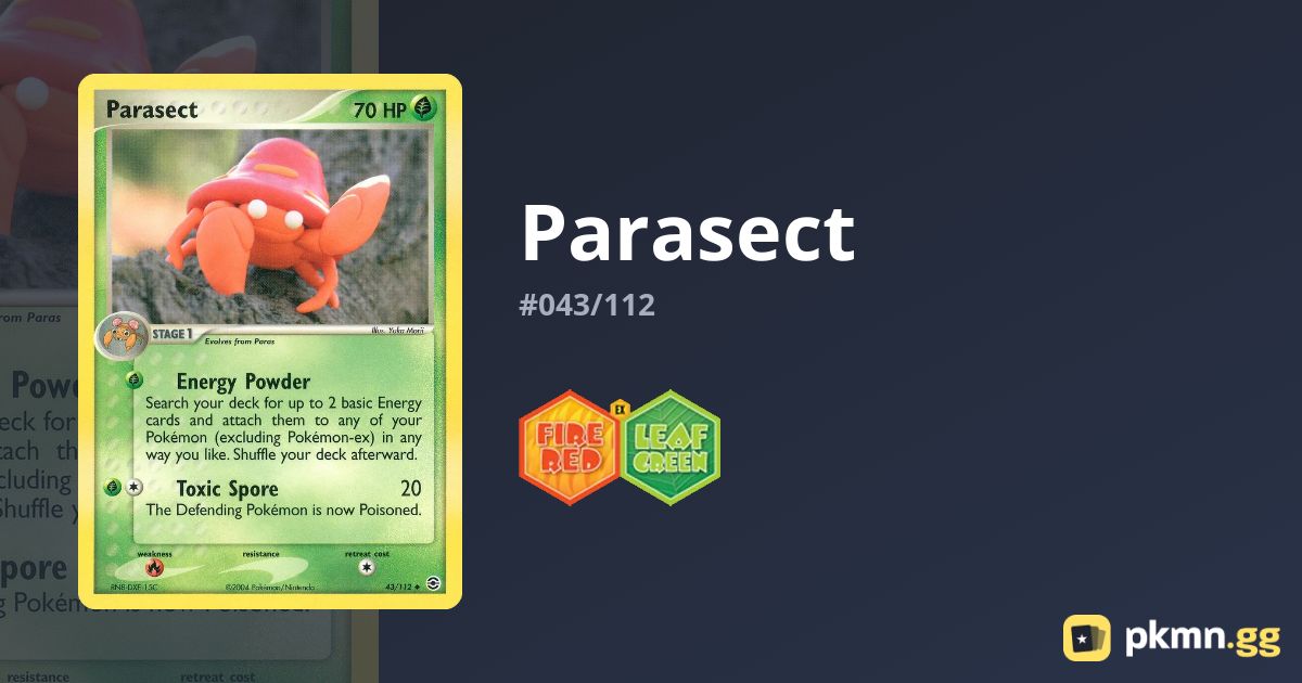 Parasect #043/112 FireRed & LeafGreen | pkmn.gg