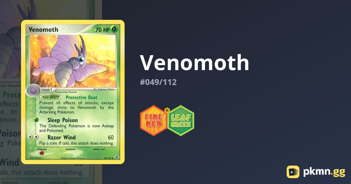 Venomoth #049/112 FireRed & LeafGreen | pkmn.gg