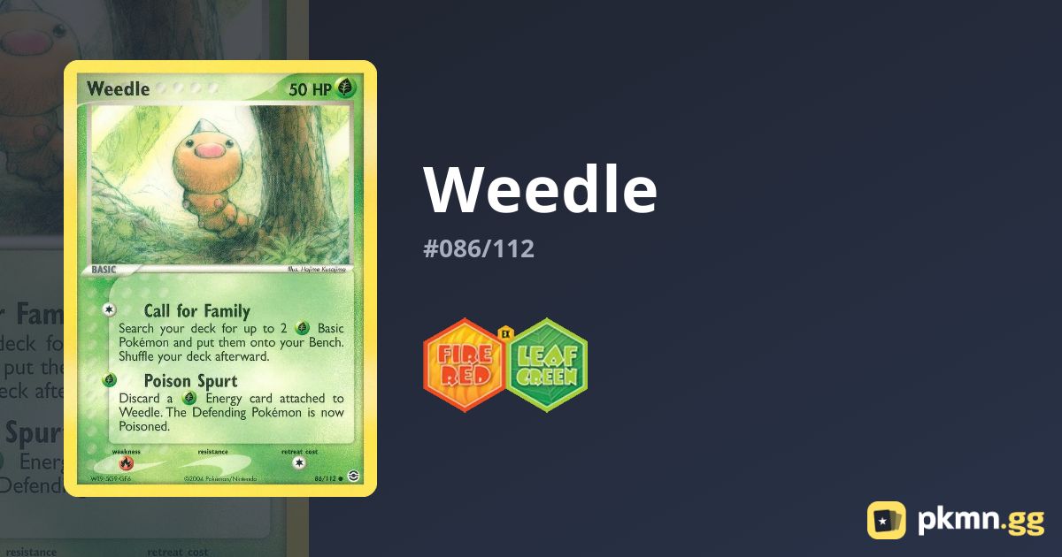 Weedle #086/112 FireRed & LeafGreen | pkmn.gg
