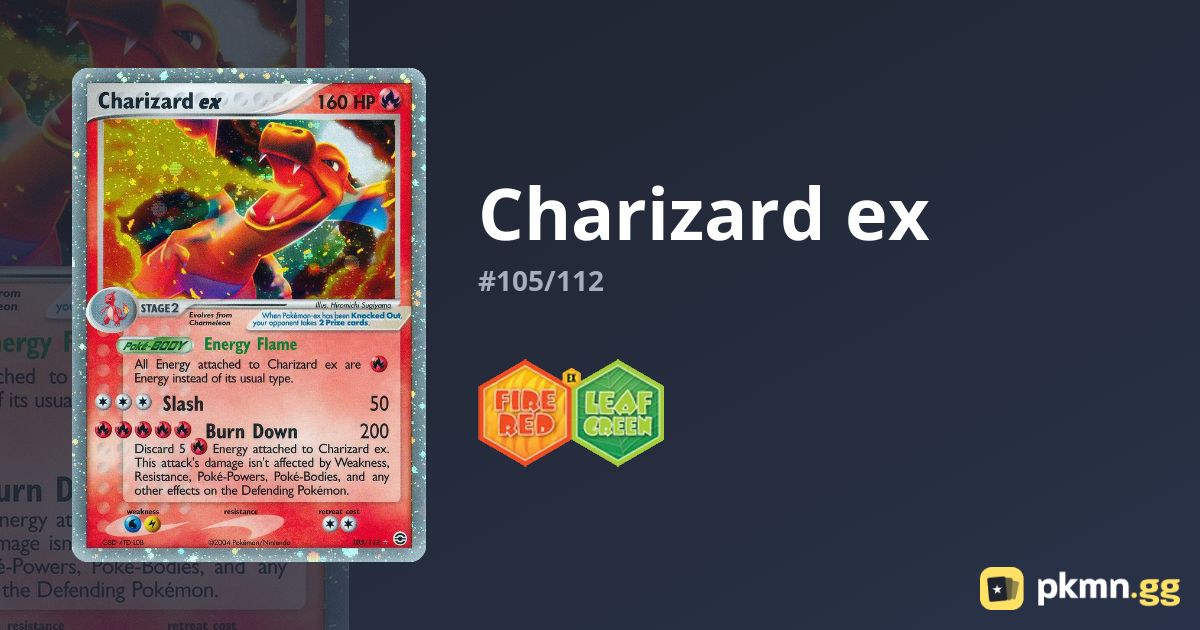 Charizard ex #105/112 FireRed & LeafGreen | pkmn.gg
