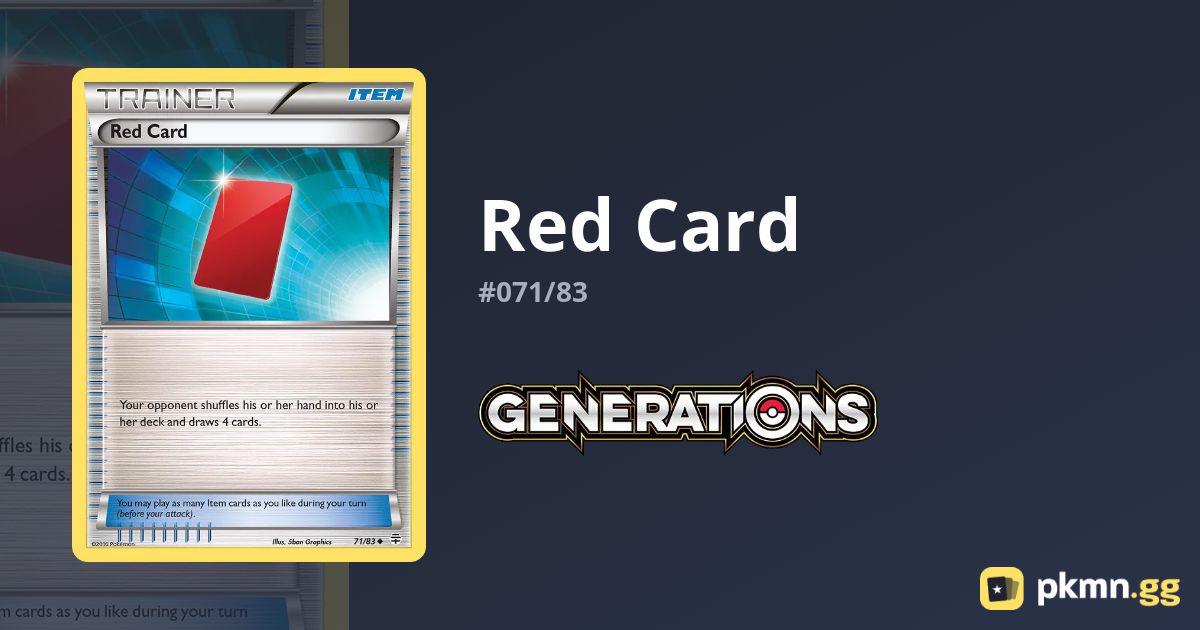 Red Card #071/83 Generations | pkmn.gg