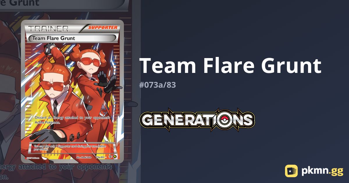 Team Flare Grunt #073a/83 Generations | pkmn.gg