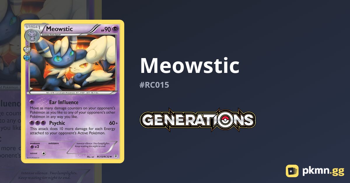 Meowstic #RC015/83 Generations | pkmn.gg