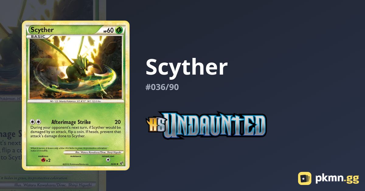 Scyther #036/90 HS—Undaunted | pkmn.gg