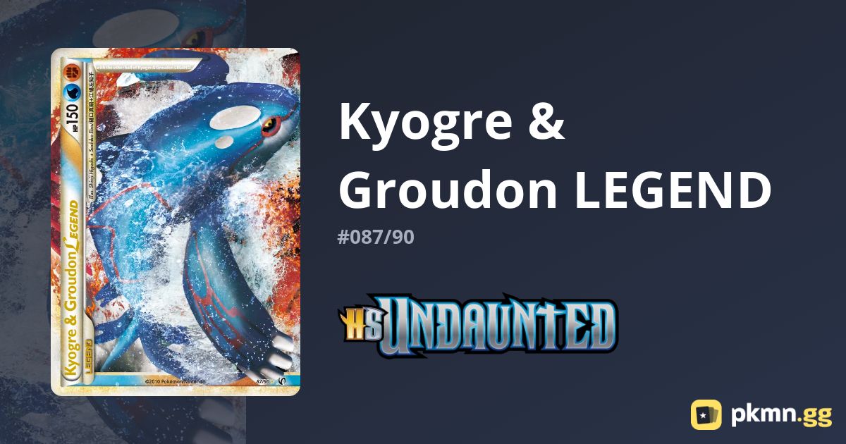 Kyogre And Groudon Legend 08790 Hs—undaunted Pkmngg