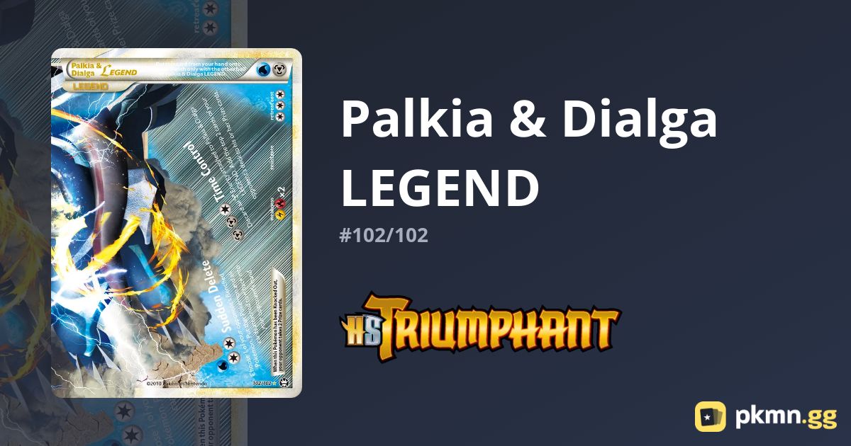 Palkia And Dialga Legend Big Card