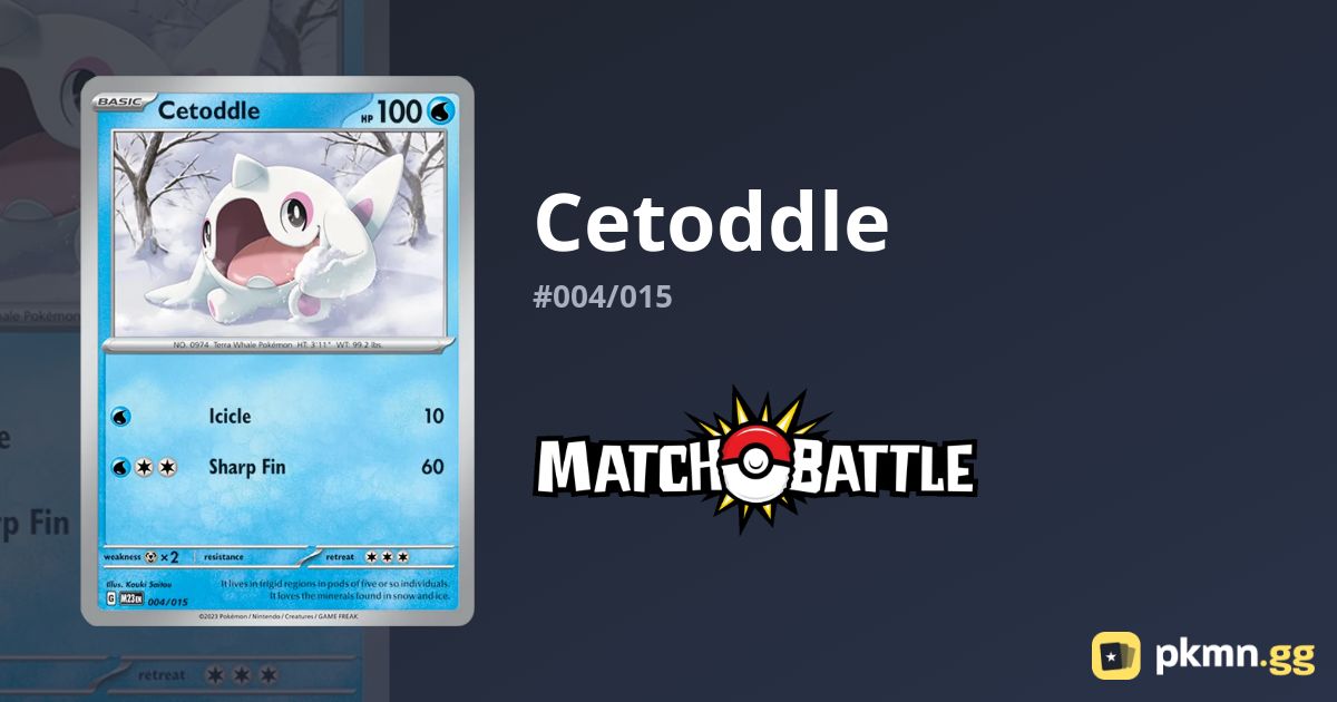 Cetoddle #004/015 McDonald's Collection 2023 | pkmn.gg