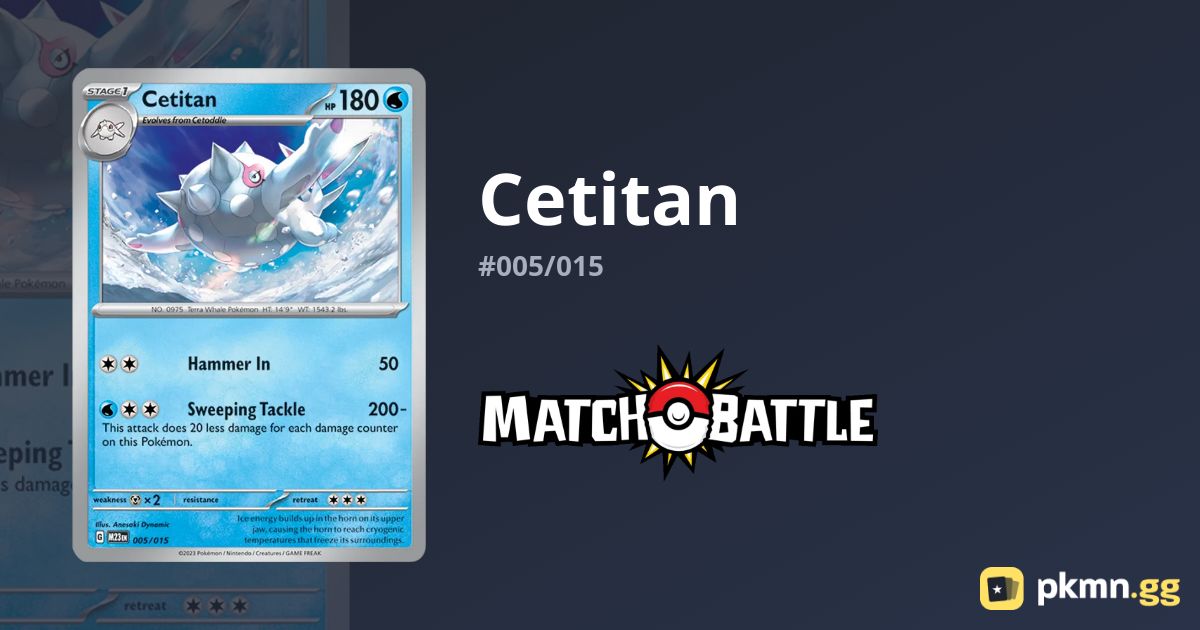 Cetitan #005/015 McDonald's Collection 2023 | pkmn.gg