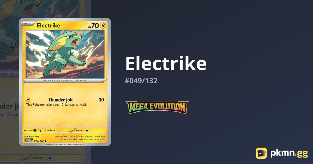 Electrike #049/132 Mega Evolution | pkmn.gg