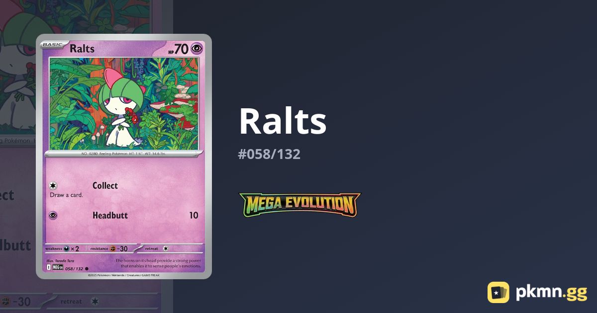 Ralts #058/132 Mega Evolution | pkmn.gg