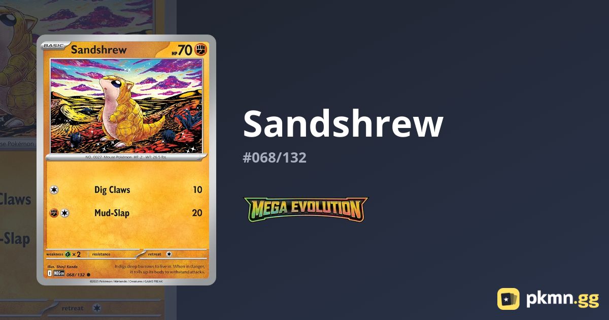 Sandshrew #068/132 Mega Evolution | pkmn.gg