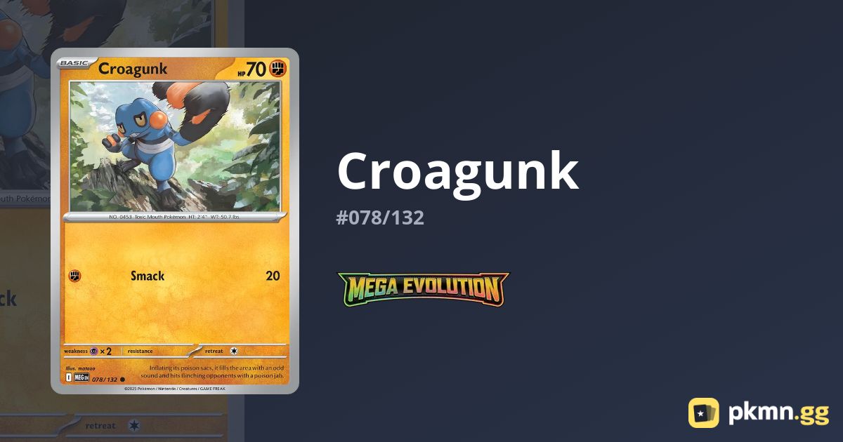 Croagunk #078/132 Mega Evolution | pkmn.gg