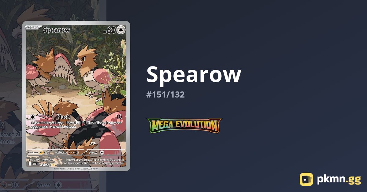 Spearow #151/132 Mega Evolution | pkmn.gg