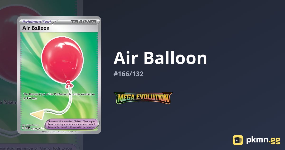 Air Balloon #166/132 Mega Evolution | pkmn.gg