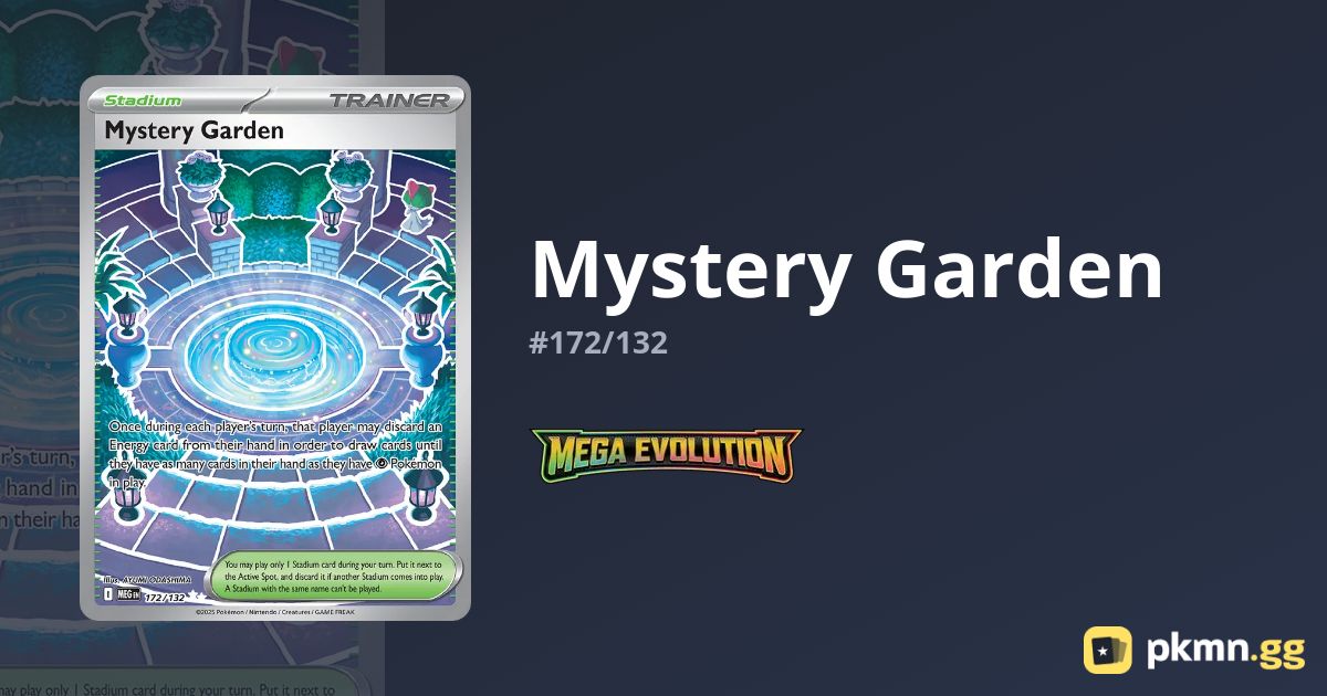 Mystery Garden #172/132 Mega Evolution | pkmn.gg