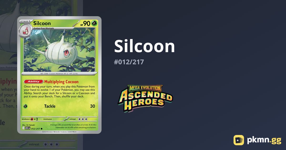 Silcoon #012/217 Ascended Heroes | pkmn.gg