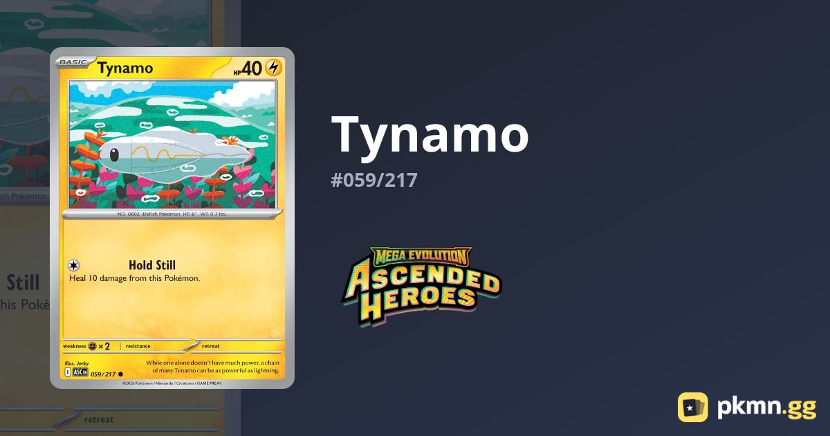 Tynamo #059/217 Ascended Heroes | pkmn.gg