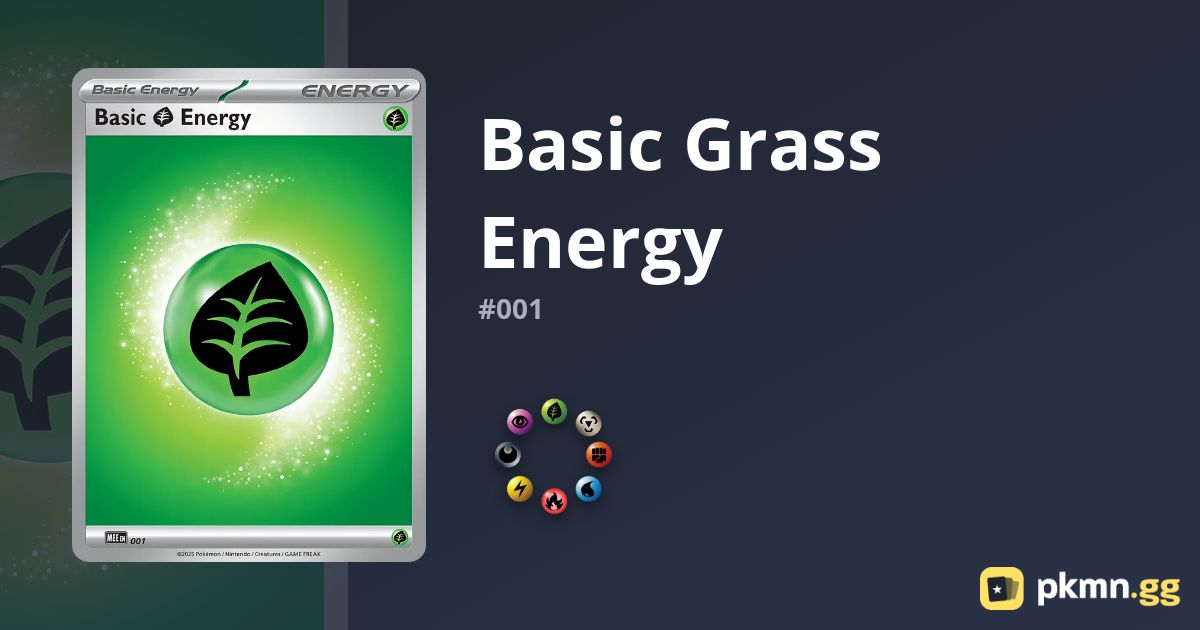 Basic Grass Energy 001 Mega Evolution: Energy | pkmn.gg