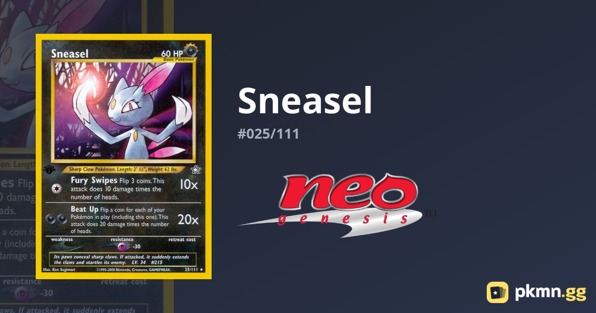 Sneasel #025/111 Neo Genesis | pkmn.gg