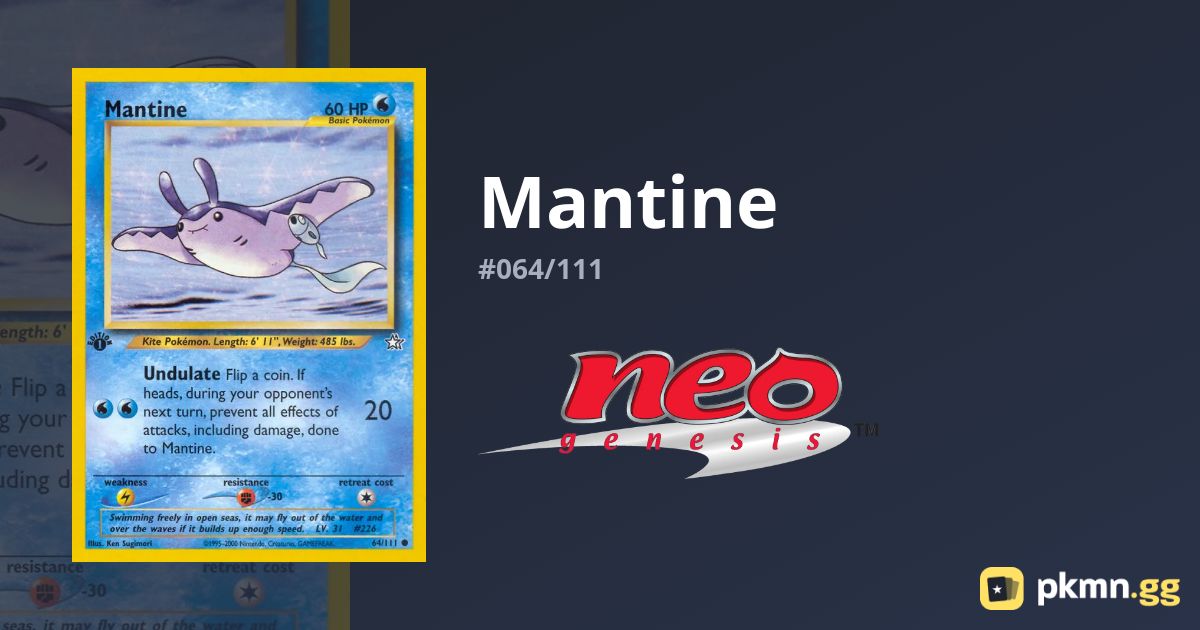 Mantine #064/111 Neo Genesis | pkmn.gg