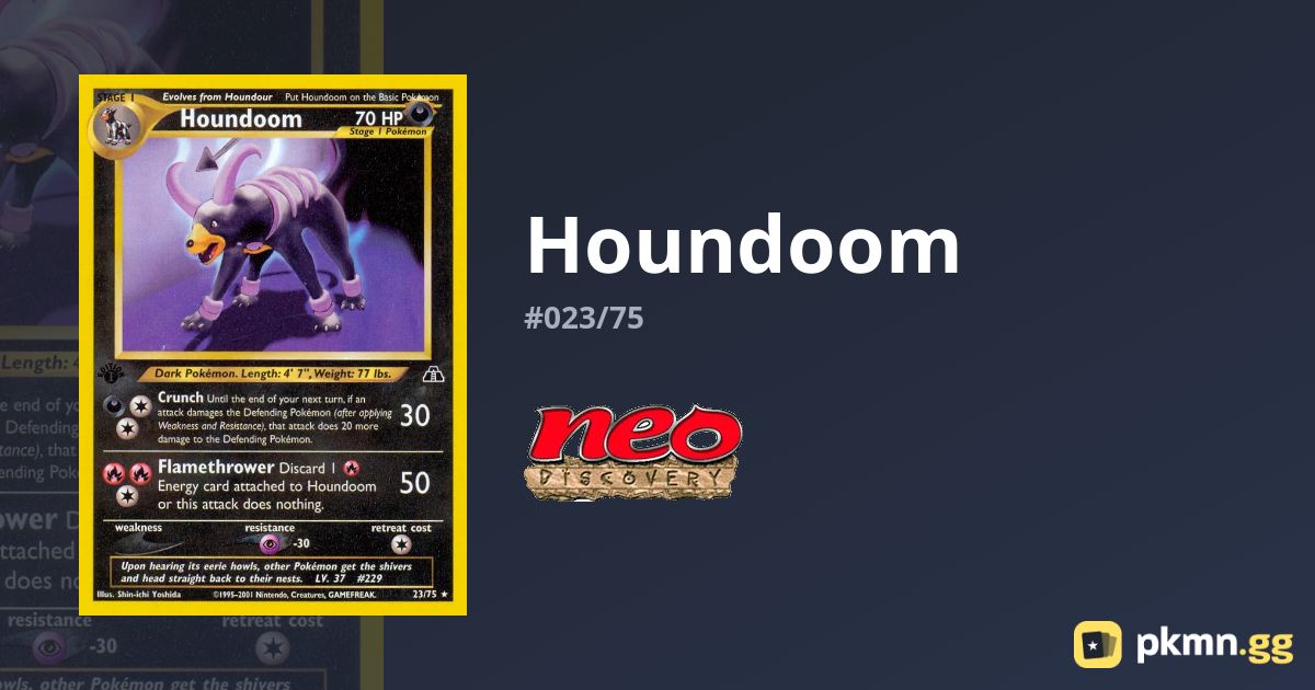 Houndoom #023/75 Neo Discovery | pkmn.gg