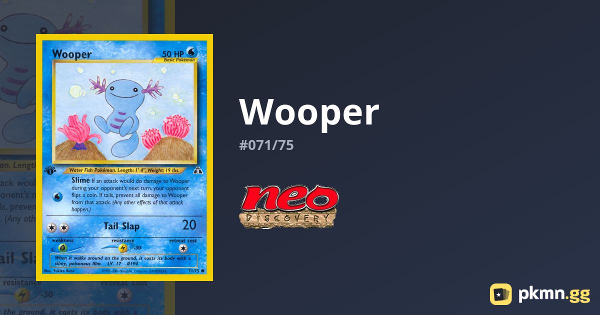 Wooper #071/75 Neo Discovery | pkmn.gg