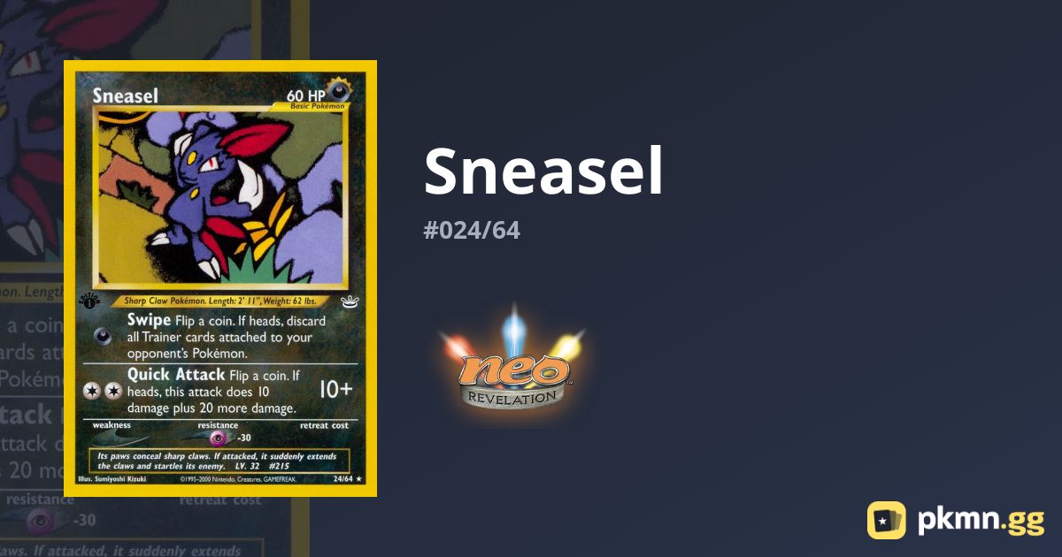 Sneasel #024/64 Neo Revelation | pkmn.gg