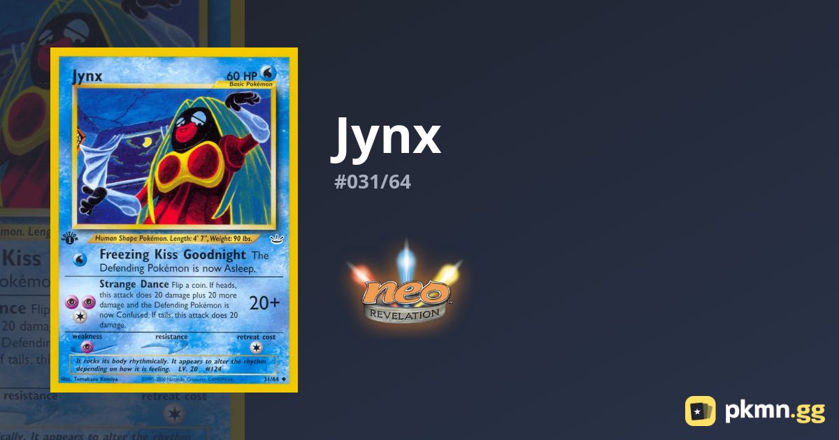 Jynx #031/64 Neo Revelation | pkmn.gg