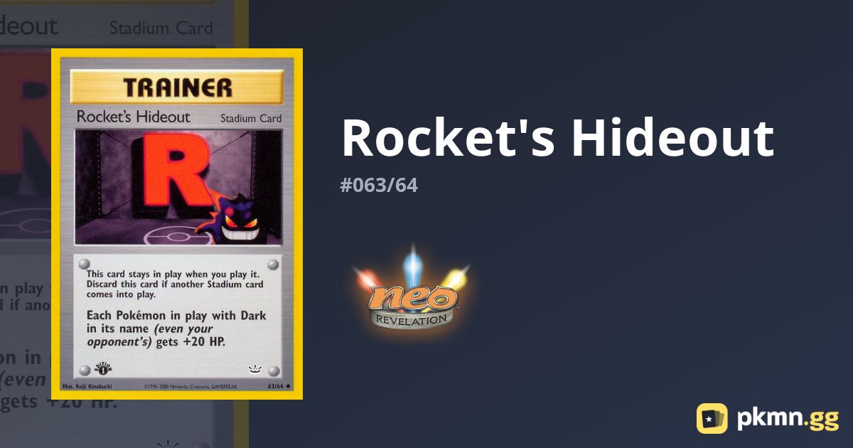 Rocket's Hideout #063/64 Neo Revelation | pkmn.gg
