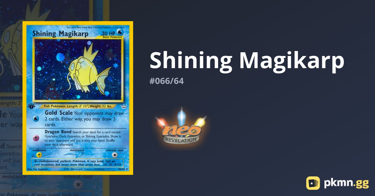Shining Magikarp #066/64 Neo Revelation | pkmn.gg