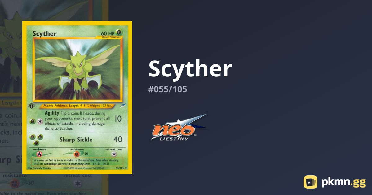 Scyther #055/105 Neo Destiny | pkmn.gg