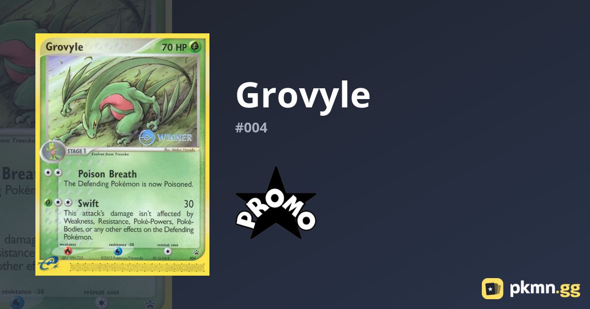 Grovyle 004 Nintendo Black Star Promos | pkmn.gg