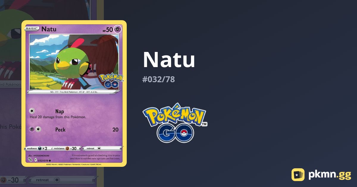 Natu #032/78 Pokémon GO | pkmn.gg