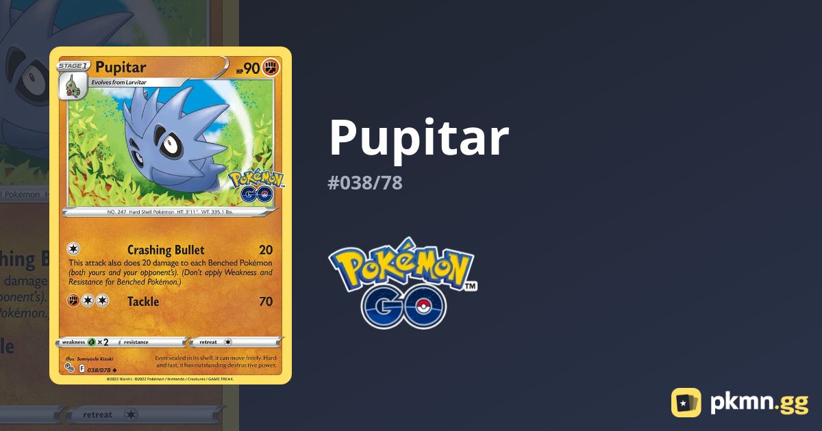 Pupitar #038/78 Pokémon GO | pkmn.gg