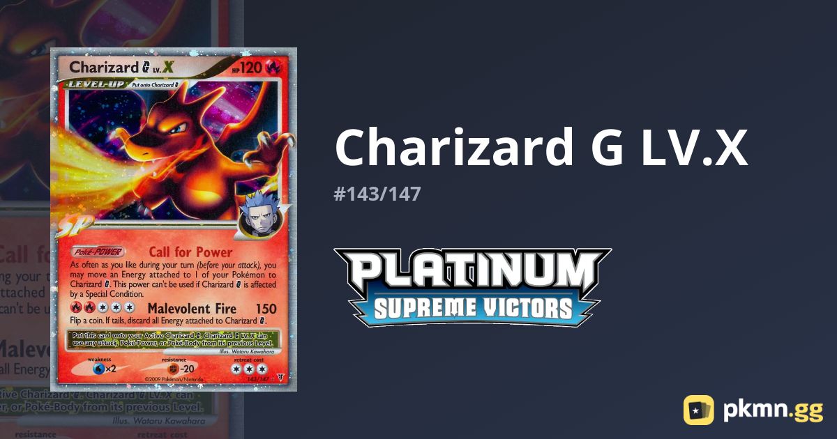 Charizard G LV.X #143/147 Supreme Victors | pkmn.gg