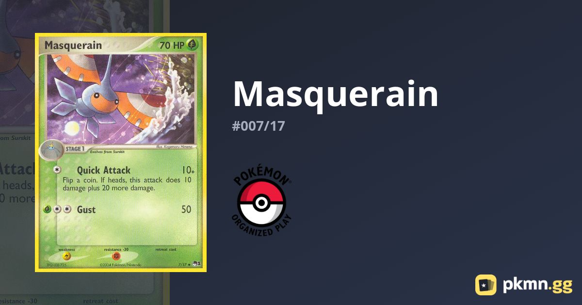 Masquerain #007/17 POP Series 1 | pkmn.gg