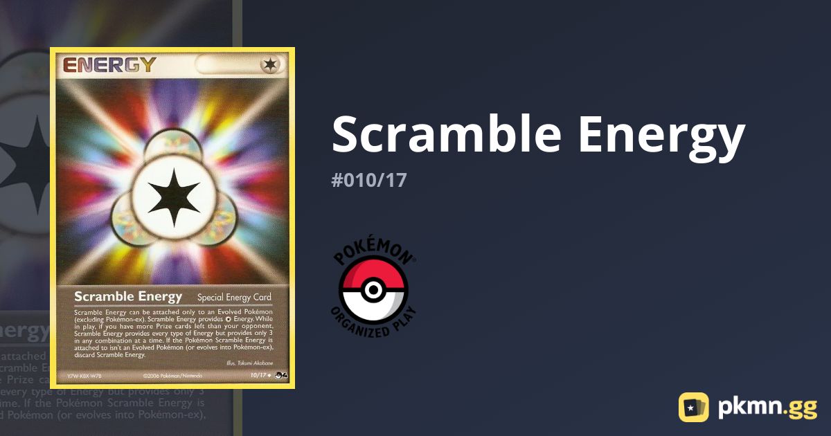 Scramble Energy #010/17 POP Series 4 | pkmn.gg