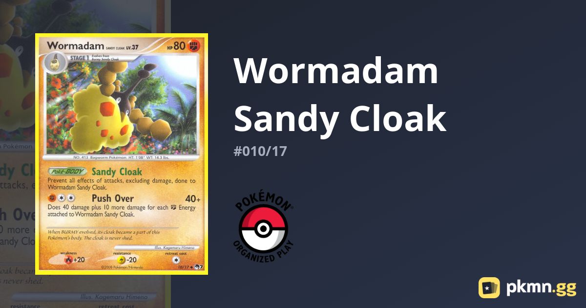 Wormadam Sandy Cloak #010/17 POP Series 7 | pkmn.gg