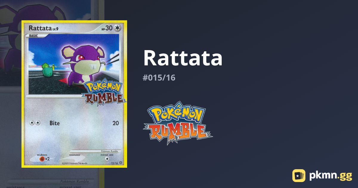 Rattata #015/16 Pokémon Rumble | pkmn.gg