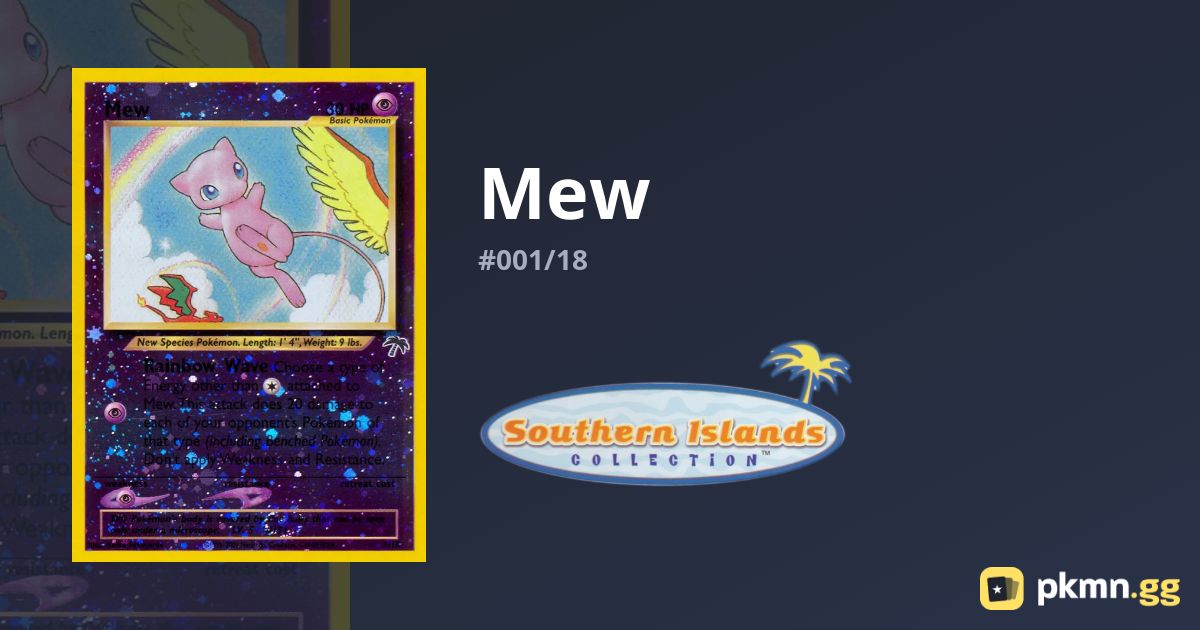 Mew #001/18 Southern Islands | pkmn.gg