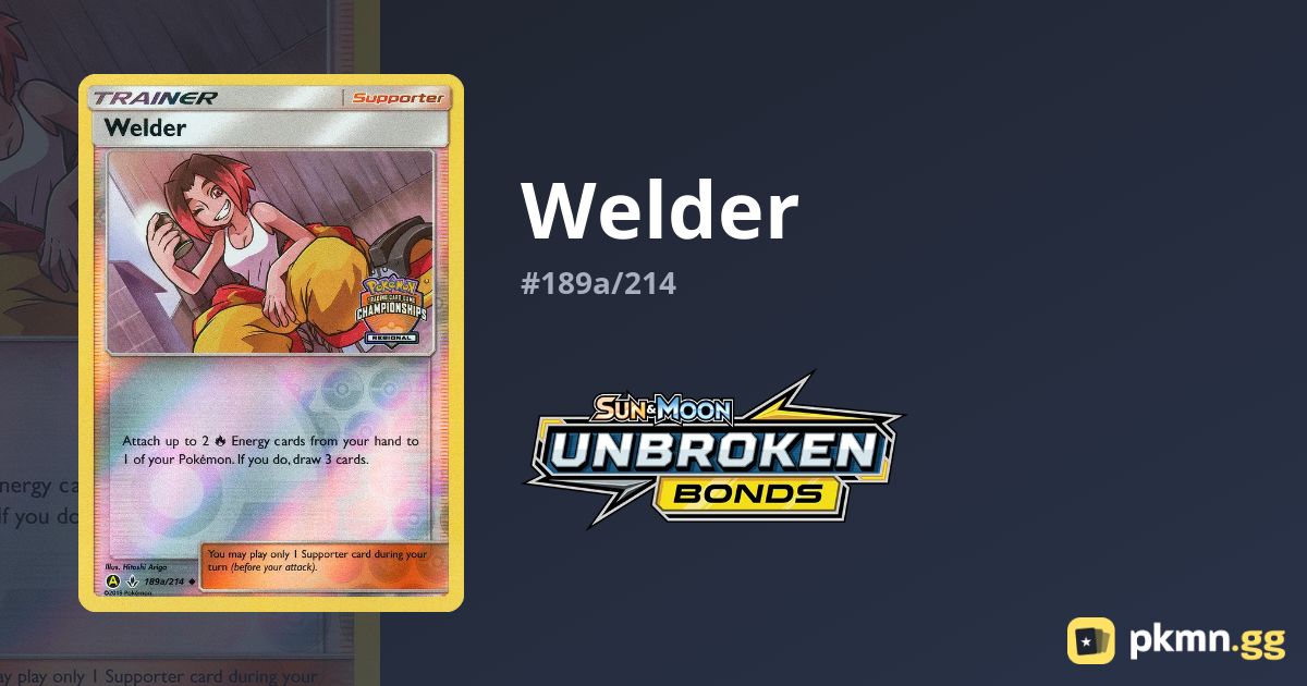 Welder #189a/214 Unbroken Bonds | pkmn.gg