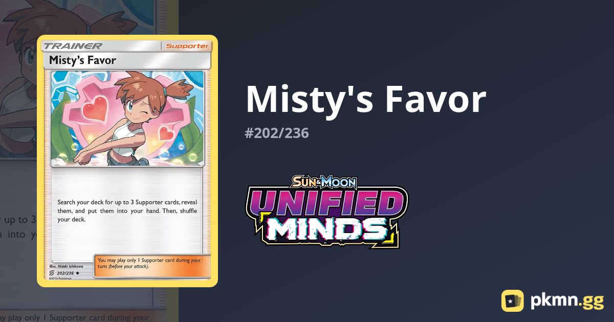 Mistys Favor 202236 Unified Minds Pkmngg