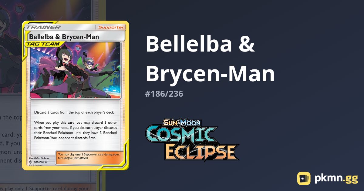 Bellelba & Brycen-Man #186/236 Cosmic Eclipse | pkmn.gg
