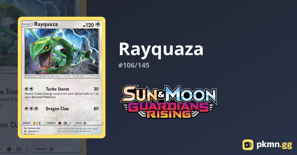 Rayquaza #106/145 Guardians Rising | pkmn.gg
